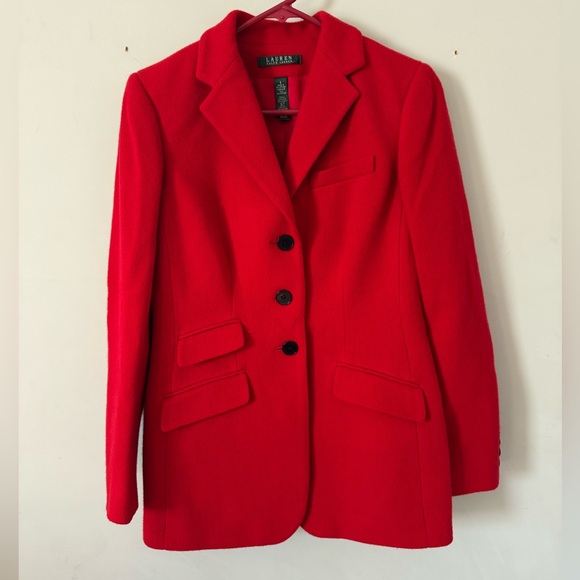 Lauren Ralph Lauren | Jackets & Coats | Lauren Ralph Lauren Red Wool ...